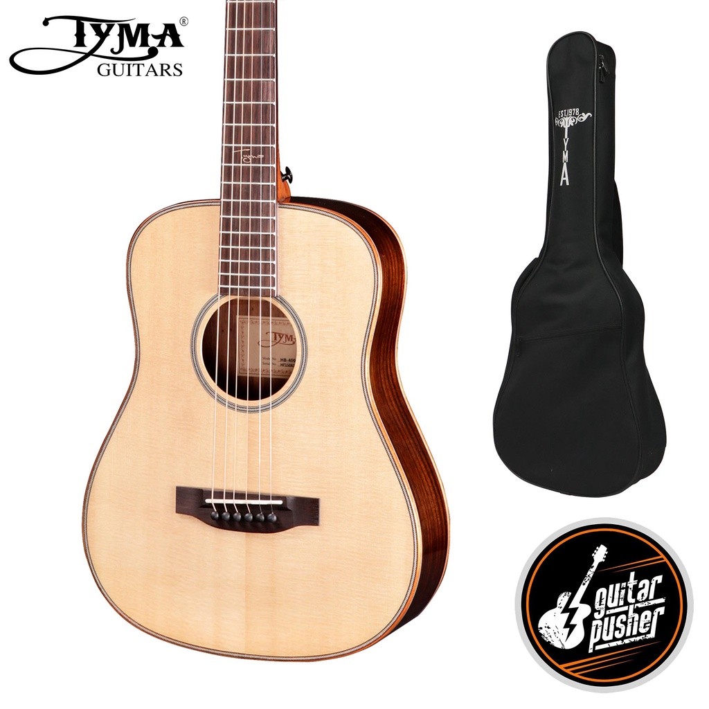 Tyma Hb-400E Solid Spruce Top Indian Rosewood 3/4 Dreadnought Acoustic ...