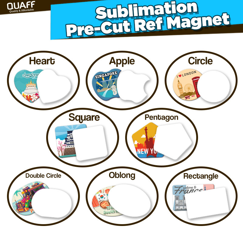 QUAFF Sublimation Printable Ref Magnet Pre-Cut Blanks - 5pcs per pack ...
