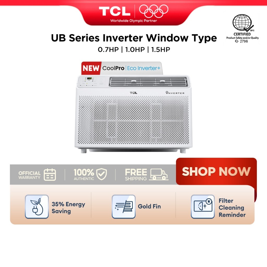 TCL Eco Inverter Window-Type Air Conditioner - CWI/UB Aircon Eco ...
