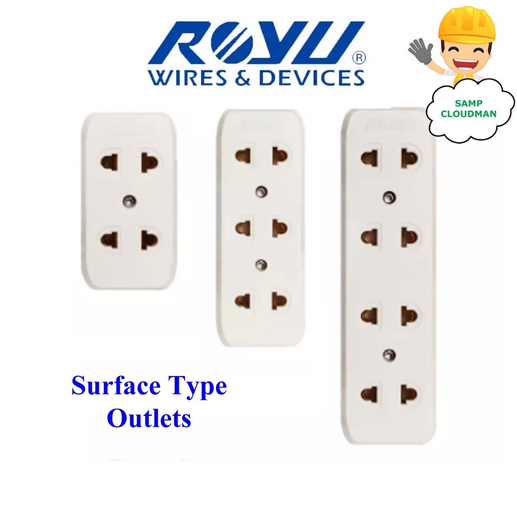 Royu Surface Type Universal Convenience Outlet Duplex Triplex Quadruplx ...