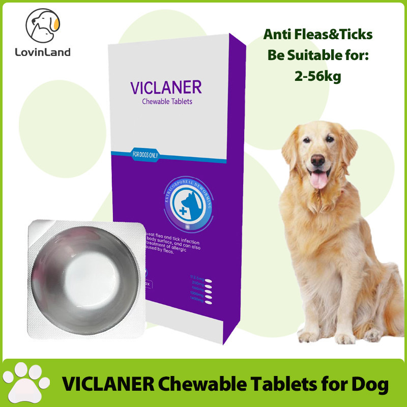 VICLANER Chewable Tablet Fluralaner for Dogs Anti Fleas Ticks 2-56kg ...