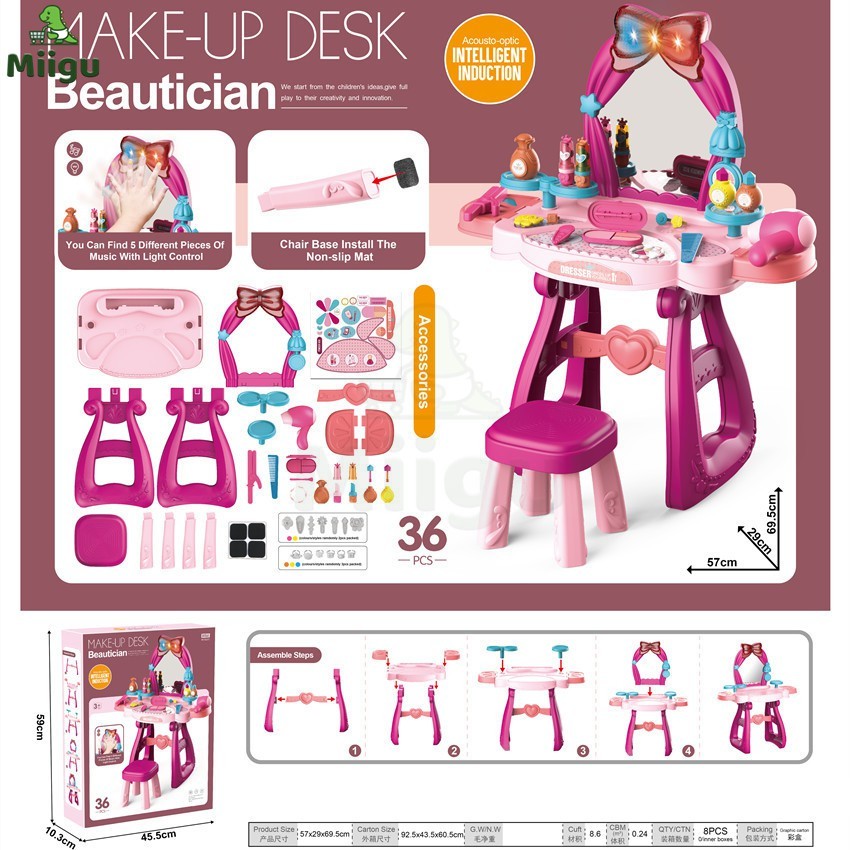 Miigu Baby 36 pcs Simulation Dressing Table Make Up Toy Pretend Play w ...