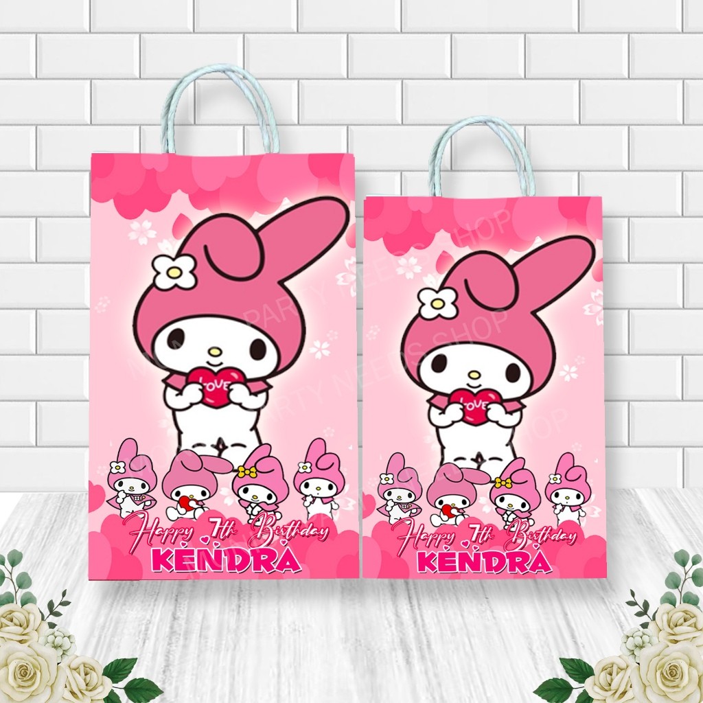 My melody d1 theme lootbag/paperbag 10pcs | Shopee Philippines
