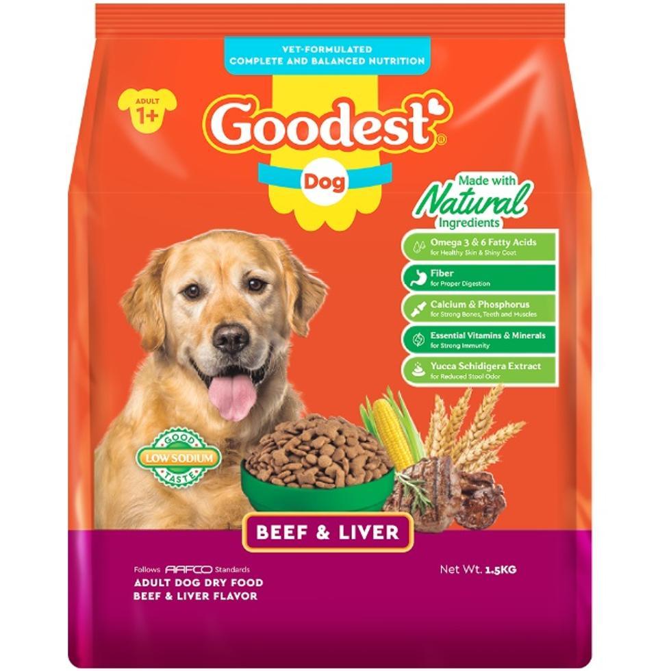 Goodest Adult Dog Dry Food Beef & Liver Flavor 1.5kg | Shopee Philippines
