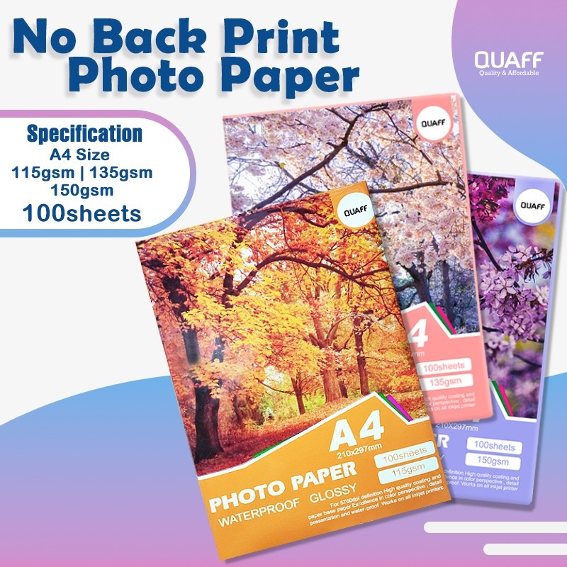 Quaff)DF!No(DH)Back Print Photo Paper A4 Size Inkjet&F`Printer;wc&Photo ...