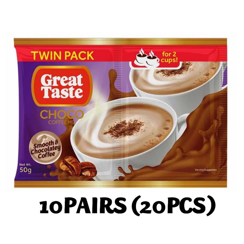 Great Taste Choco 3in1 Twin Pack 10Pairs (20pcs) | Shopee Philippines