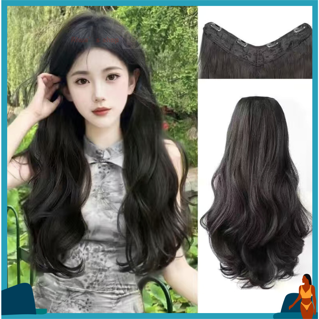 (Ahua)Hair,t@extensions}FF_Wigs Ponytail Seamless U-shaped Synthetic ...