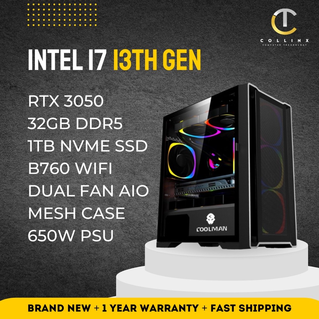 [ CUSTOM GAMING PC BUILD ] Intel Core i7 13700KF 13th Gen Desktop ...