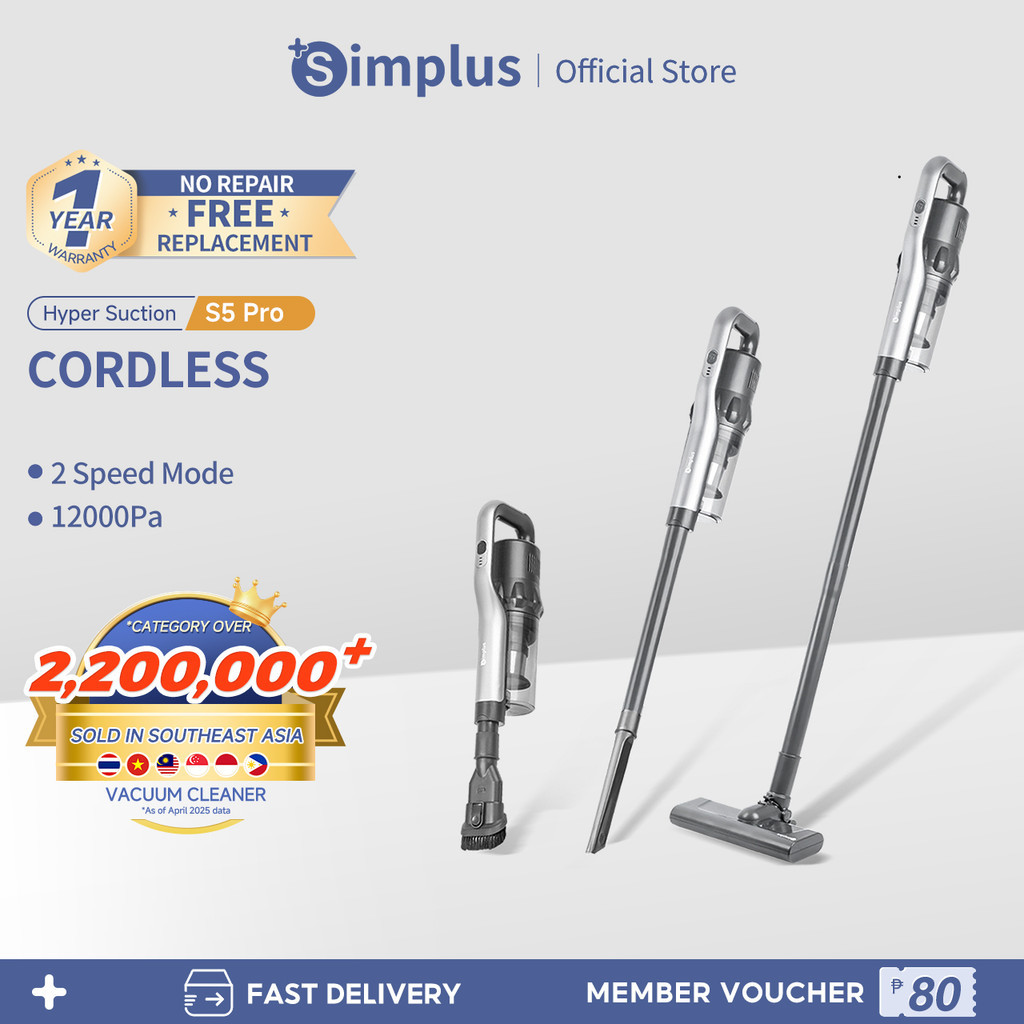 Simplus Cordless Vacuum Cleaner for Home Bed Sofa Car Hand-Held ...