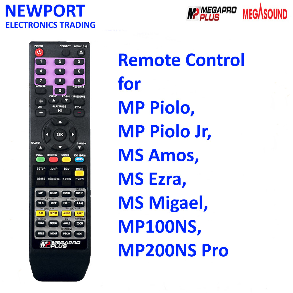 Remote}I}LaControl of Megapro Plus MP Piolo, Piolo Jr, MP-100NS, MP ...