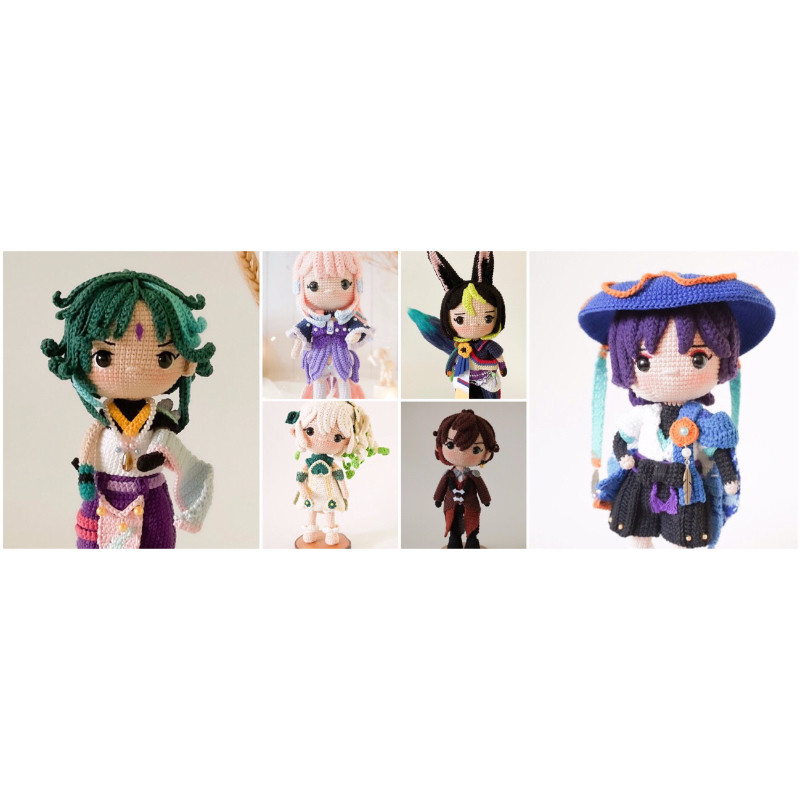 Genshin Impact Crochet Amigurumi Dolls Part 2 | Shopee Philippines