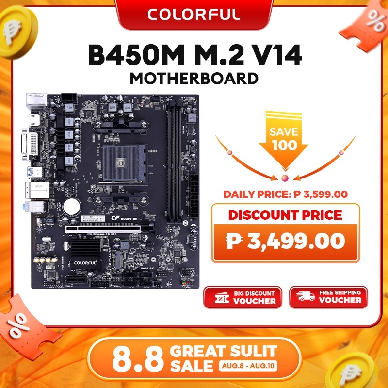 Colorful/Ny?Battle-Ax@t]AMD B450M/A520M/B550M Pro V14 DDR4 Motherboard ...