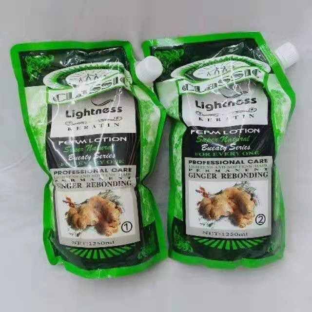 Lightness Ginger Pouch Hair Rebonding Cream 1250mL*2 | Shopee Philippines
