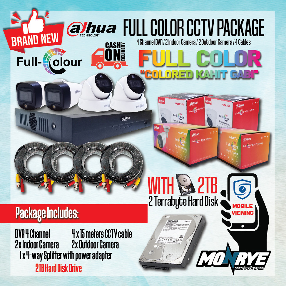 DAHUA FULL COLOR KIT / BRAND NEW DVR 4 Channel / WITH HARD DISK OPTIONS ...