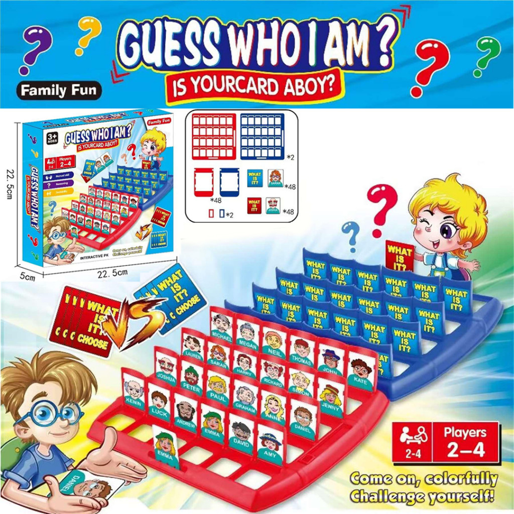 WHO IS IT Entertaining Family Funny Board Game Guessing Game for Kids ...