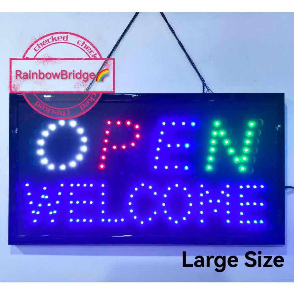 OPENbN&h,WELCOME 4COLORS - RAINBOW BRIDGE LED SIGNAGE (New-Small-Large ...