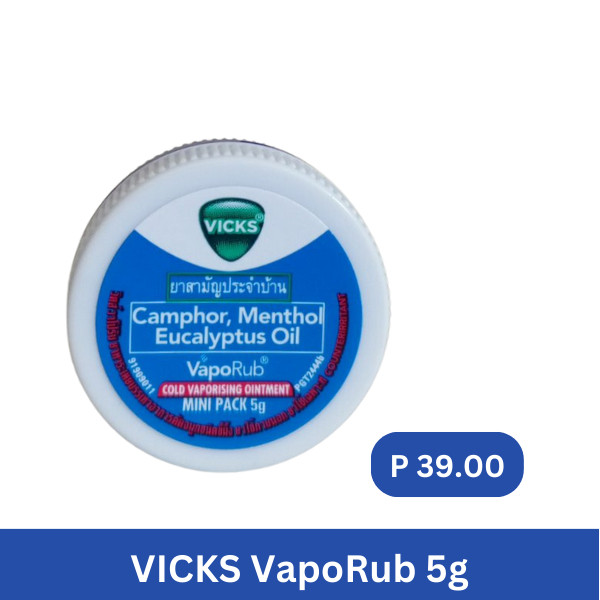 VICKS VapoRub (Eucalyptus Oil) 5G | Shopee Philippines