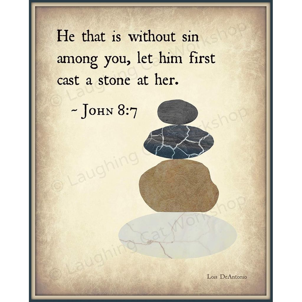 God art Jesus art Stone Rock art print Religious Bible Quote Poster ...