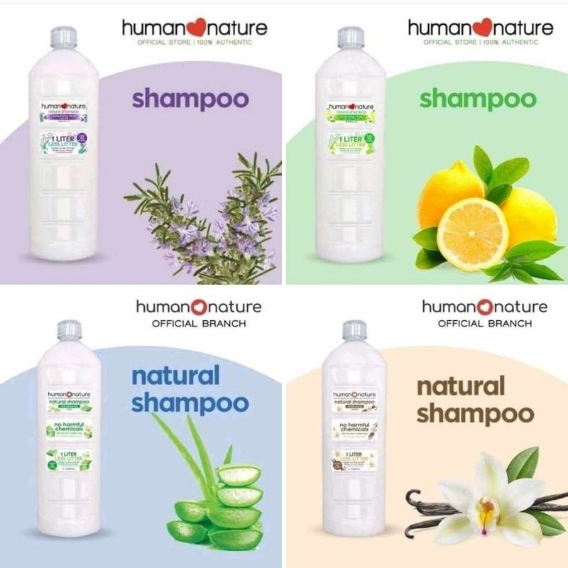 HN Human Nature 1L Natural Shampoo (vegan) | Shopee Philippines