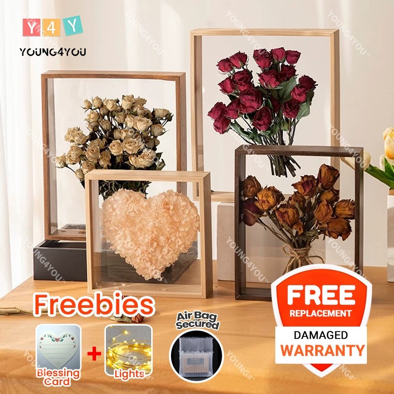 360° Air Bag Secured Flower Frame Hollow Wood Frame DIY Art Valentine's ...