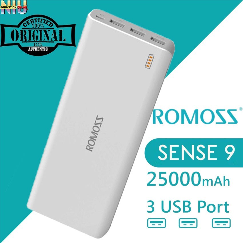 (VARIATION)?ID#Original?K.Romoss Sense 9 25000mah Powerbank (White/Grey ...