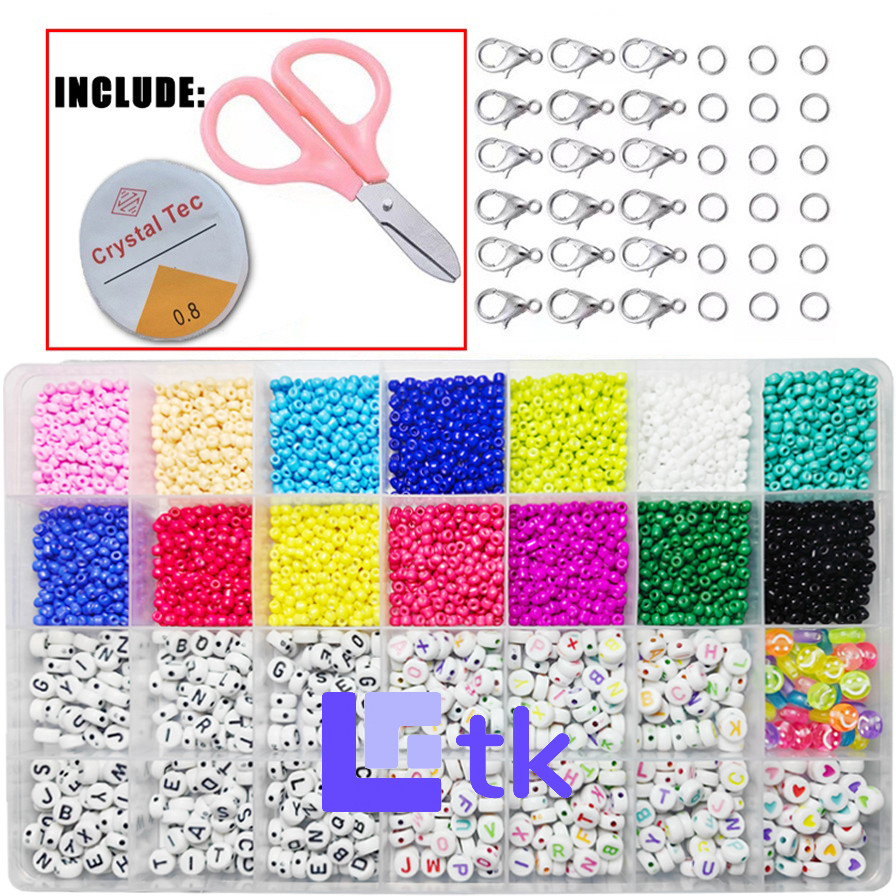 TK beads Kit DIY acrylic letter beads kit set for Name Bracelets ...