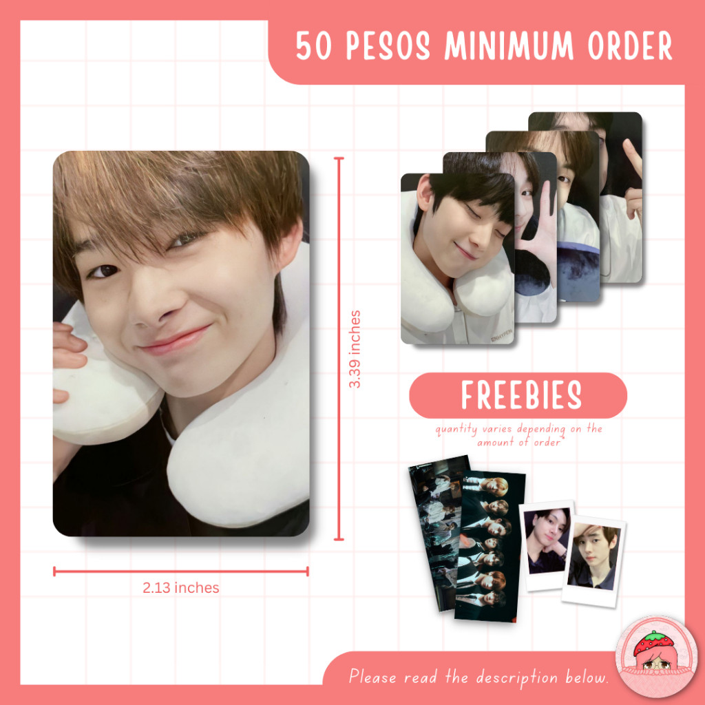 ENHA NECK PILLOW WEVERSE POB PC PHOTO CARD UNOFFICIAL FANMADE PRINT ...