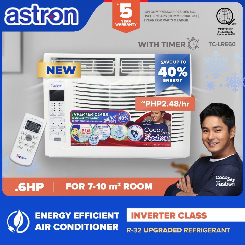 Astron{bL0.6HP#a&Inverter Class Window Type Aircon with Remote ...