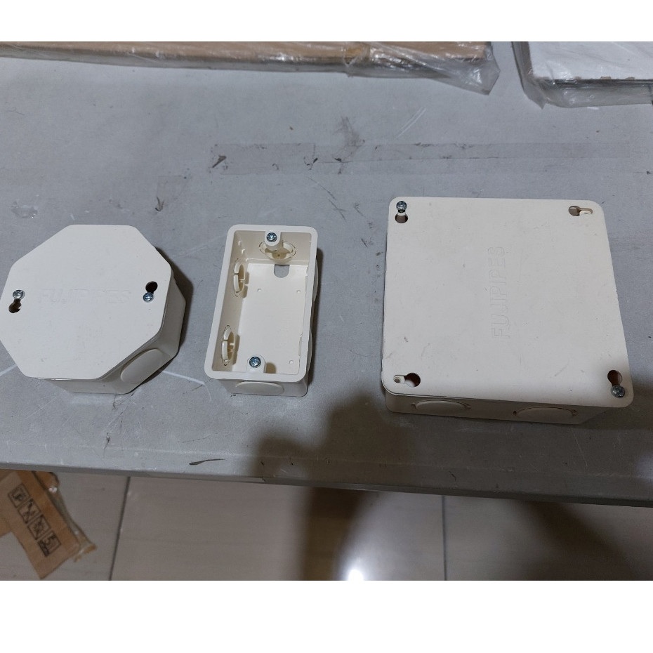 Off White Junction Box W/ Cover , Utility Box Or Square Box W/ Cover ...