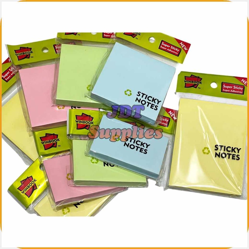 Sticky Notes (3x2, 3x3, 3x4) [100 sheets/pad] | Shopee Philippines