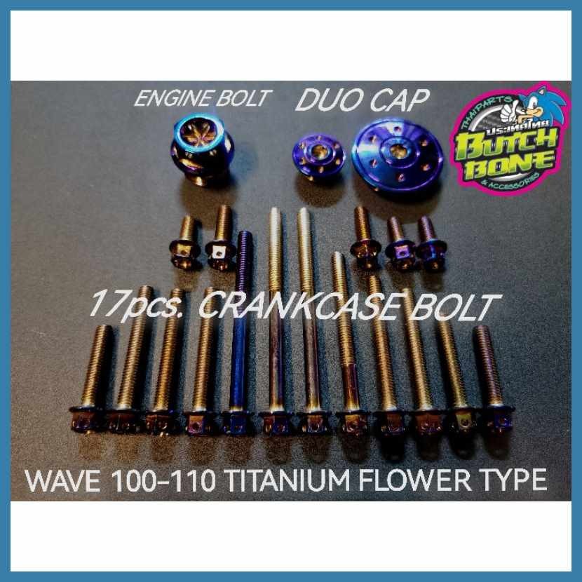 HENG CRANKCASE BOLT-DUO CAP-ENGINE SET WAVE 100/125 HONDA RS 125/150 ...