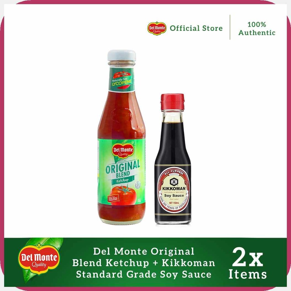Del Monte Original Blend Ketchup 320g Bottle & Kikkoman Standard Grade ...