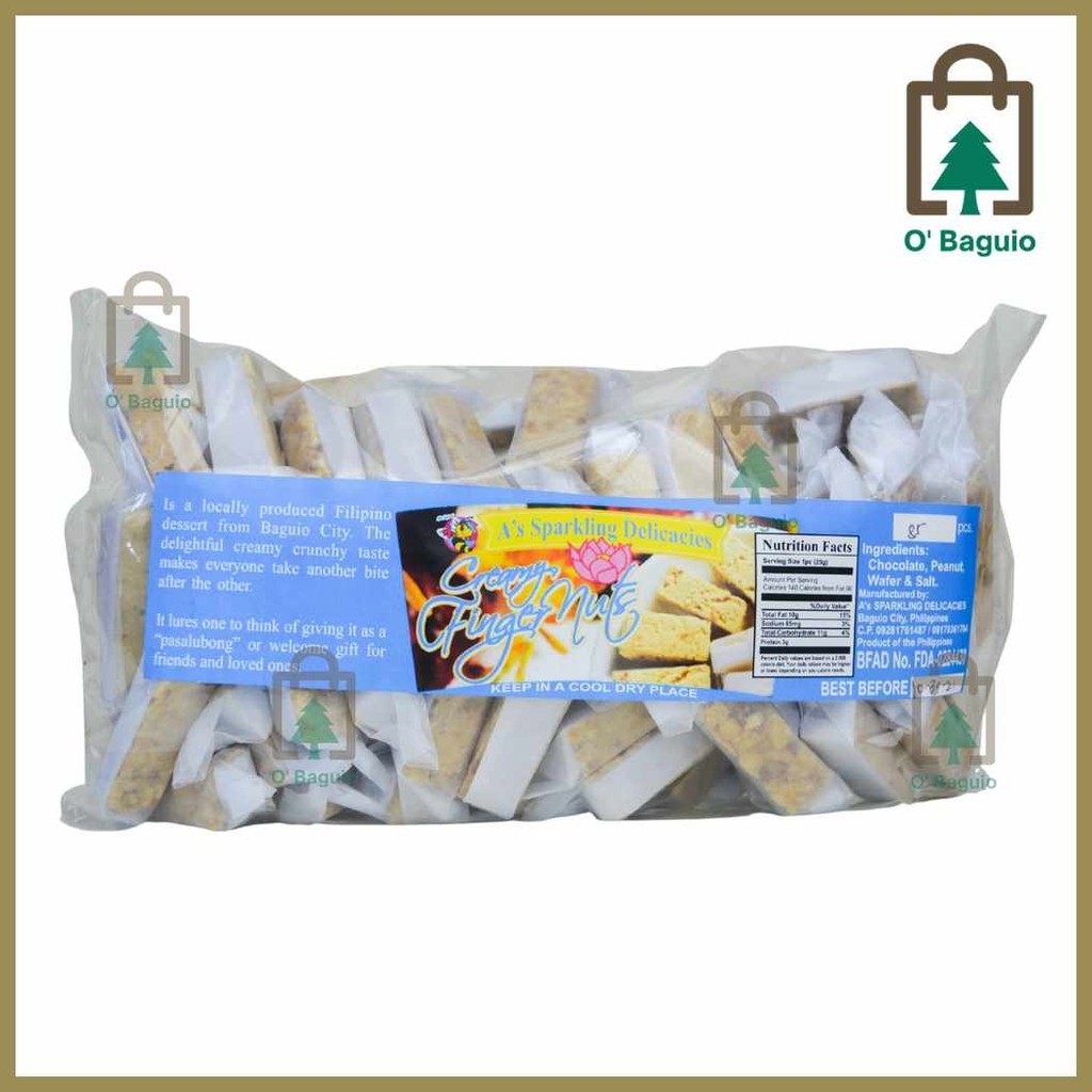 O' Baguio Creamy Finger Nuts A's Sparkling Delicacies | Shopee Philippines