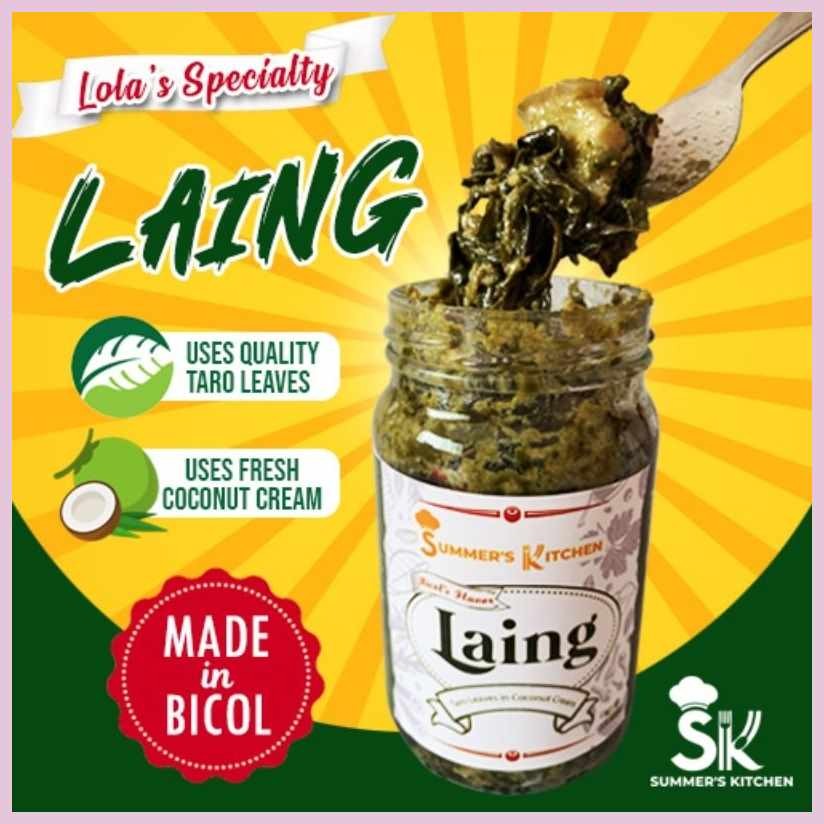 Laing in a Bottle - Authentic Made in Bicol - Taro Leaves in Coconut ...