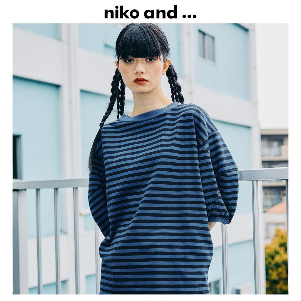 niko and [MODE NORM CORE] Cotton Jersey 3D Sleeve Pullover Womens Gray ...