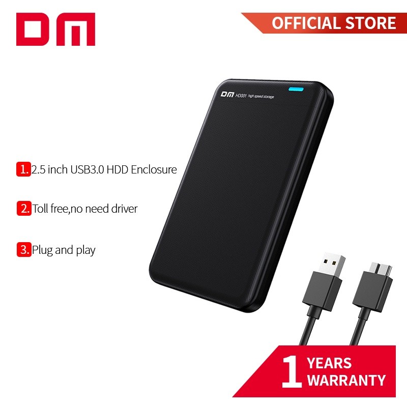 DM USB 3.0 HDD Hard Drive External Enclosure 2.5 inch SATA SSD Mobile ...