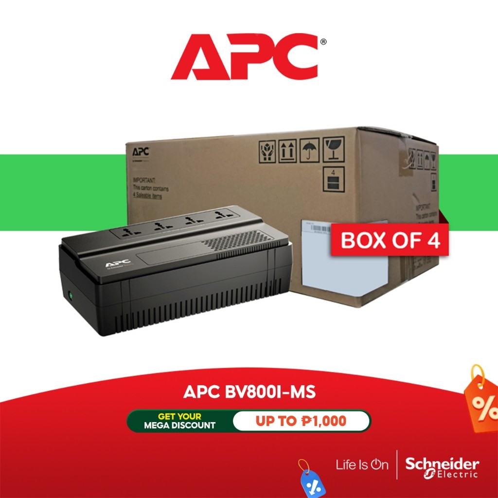 APC UPS 800VA-450W Uninterruptible Power Supply, BV800I-MS, Easy UPS, 4 ...