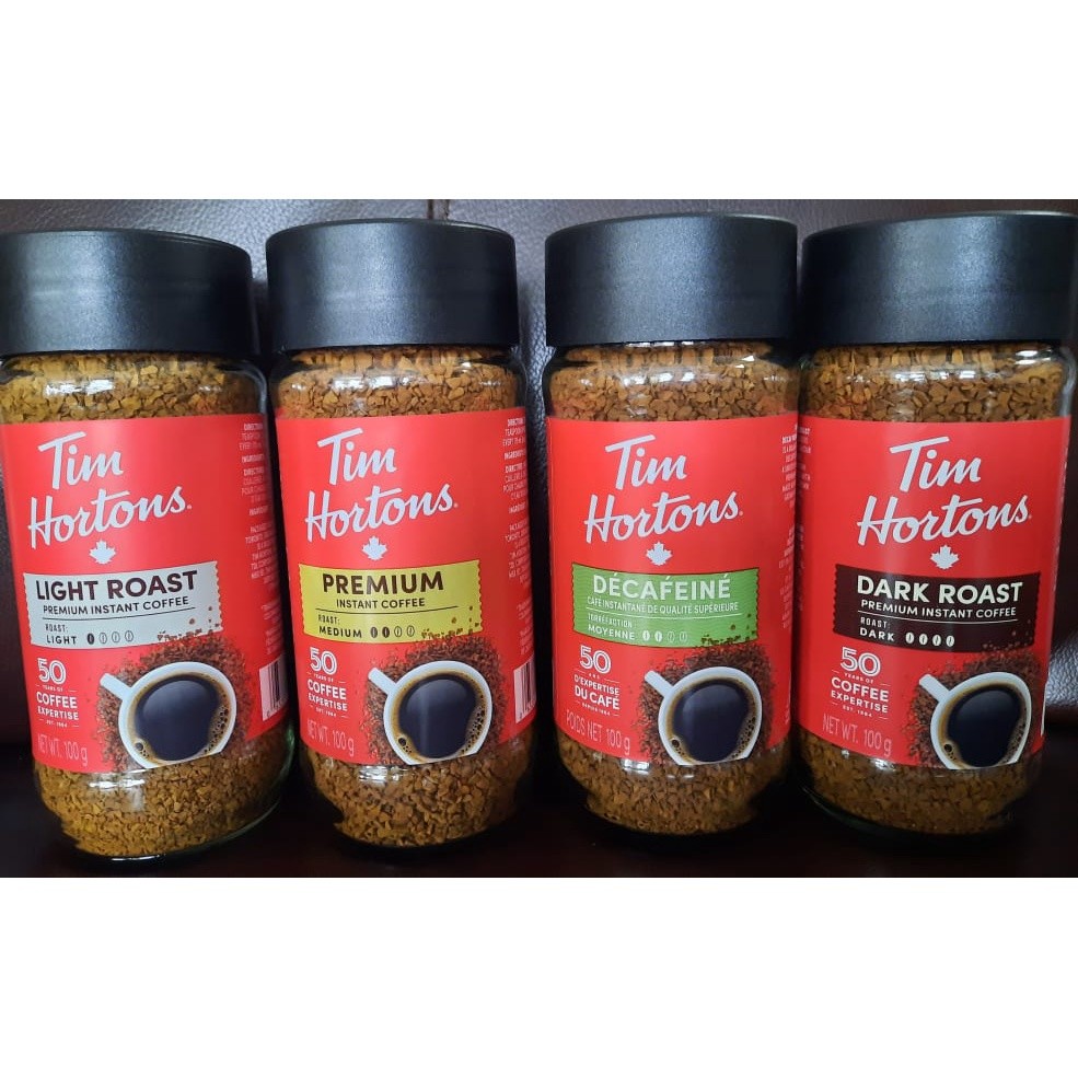 NEW and ORIGINAL -Tim Hortons Premium Instant Coffee (100g) | Shopee ...
