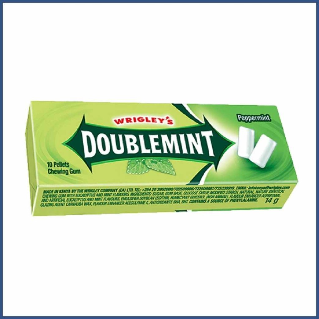 WRIGLEY=jo;Doublemint}Ve>Peppermint>XX}Pellet>aD}Gum>w}14.6g | Shopee ...