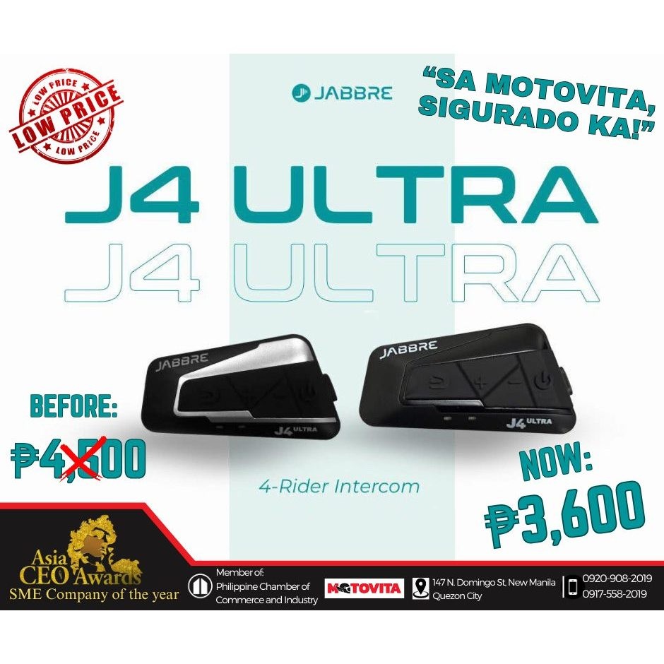 JABBRE J4 Ultra 6 Rider Intercom | Shopee Philippines