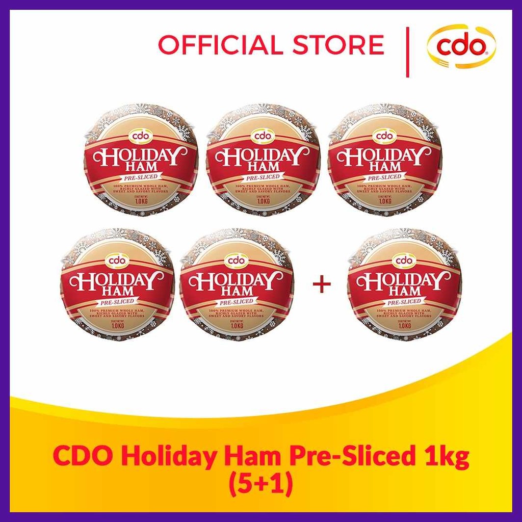 BUY 5 TAKE 1 CDO HOLIDAY Ham (PRE-SLICED) 1kg | Shopee Philippines