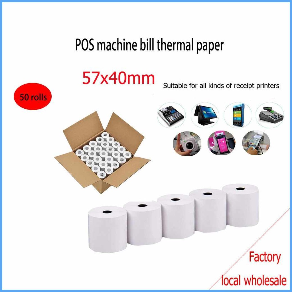 Available 57x40 50 roll White thermal carbon copies carbonless invoice ...