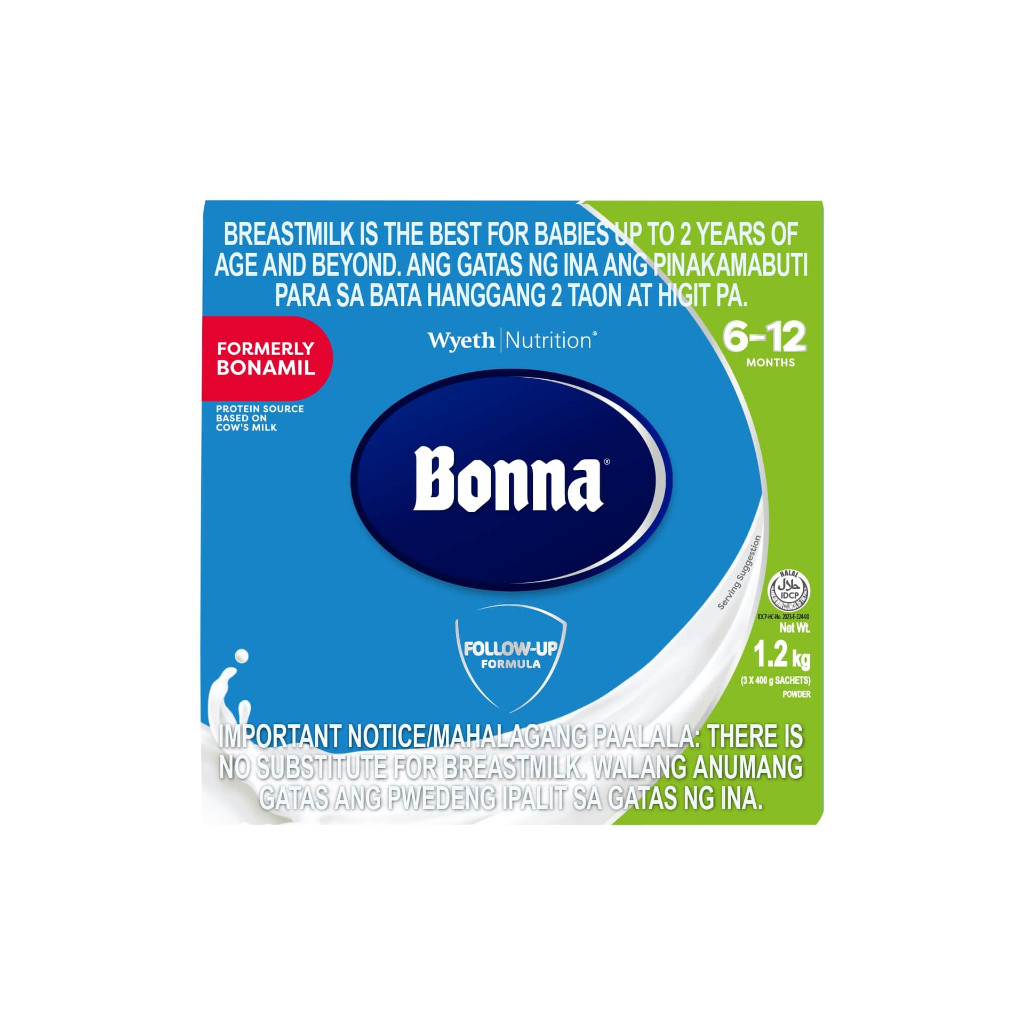 Bonna Stage 2 Milk Supplement Plain For 6 To 12 Months, Bag In Box 1.2 ...