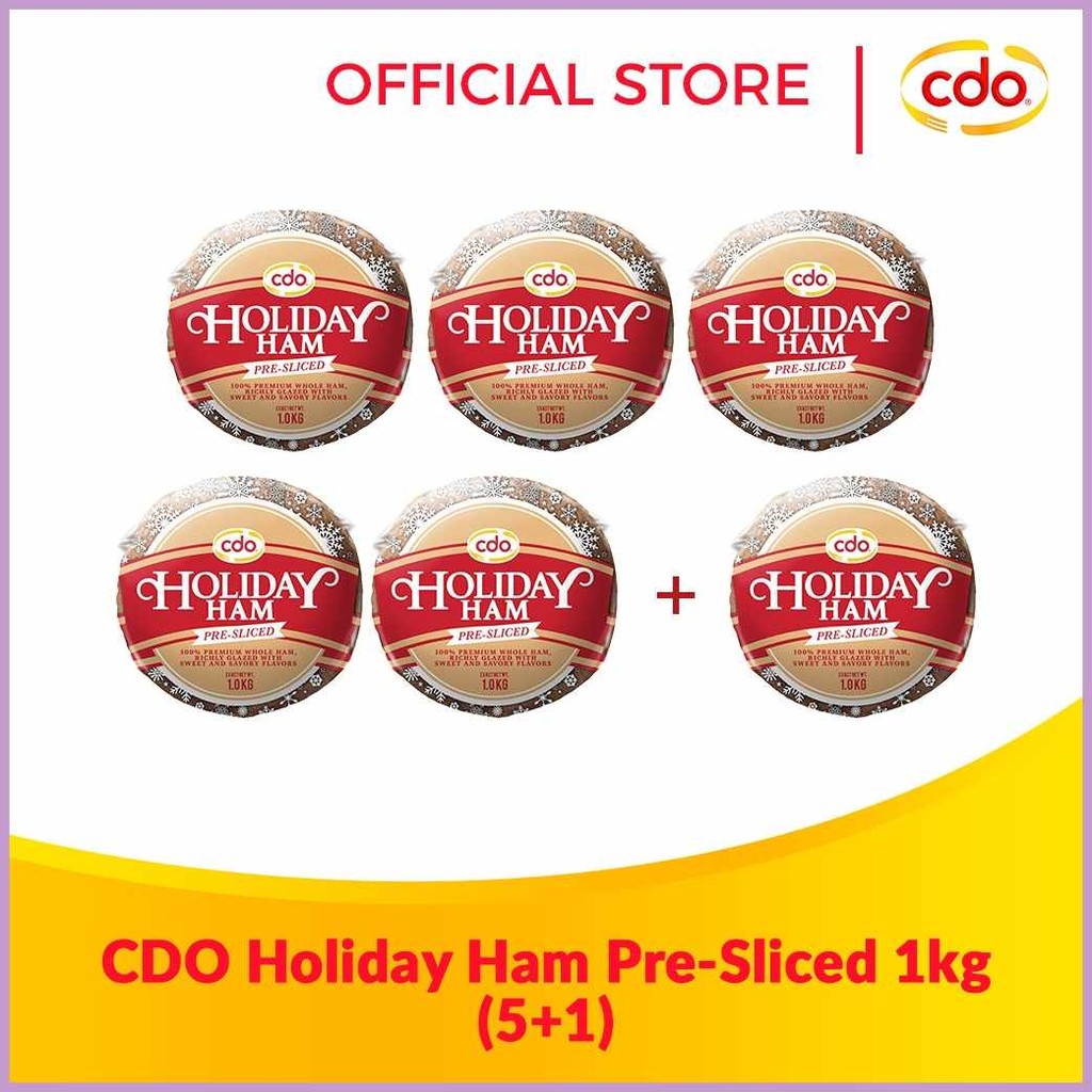 BUY 5 TAKE 1 CDO HOLIDAY Ham (PRE-SLICED) 1kg | Shopee Philippines