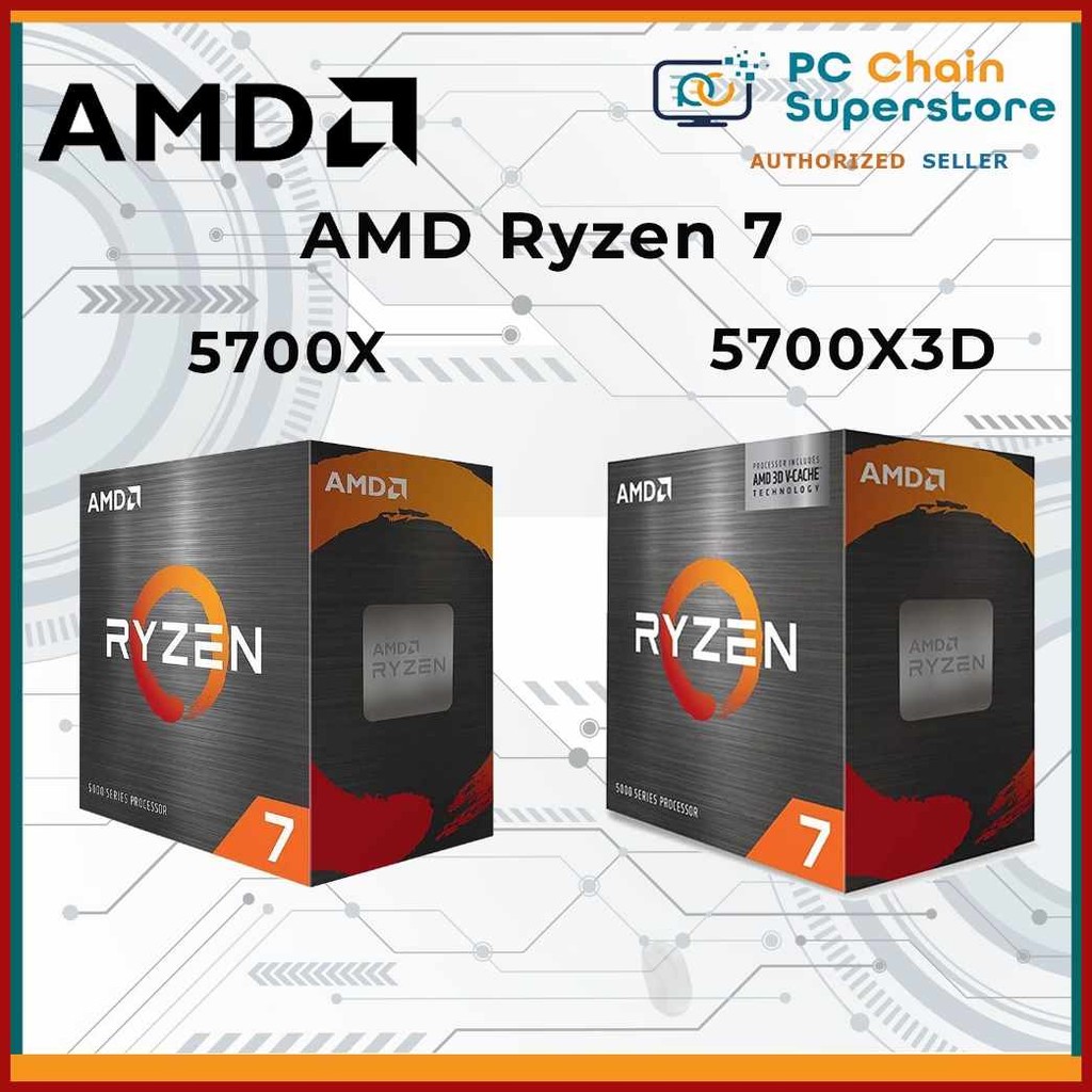 AMD Ryzen 7 5700X / 5700X3D 8 Cores 16 Threads Unlocked AM4 Desktop CPU ...