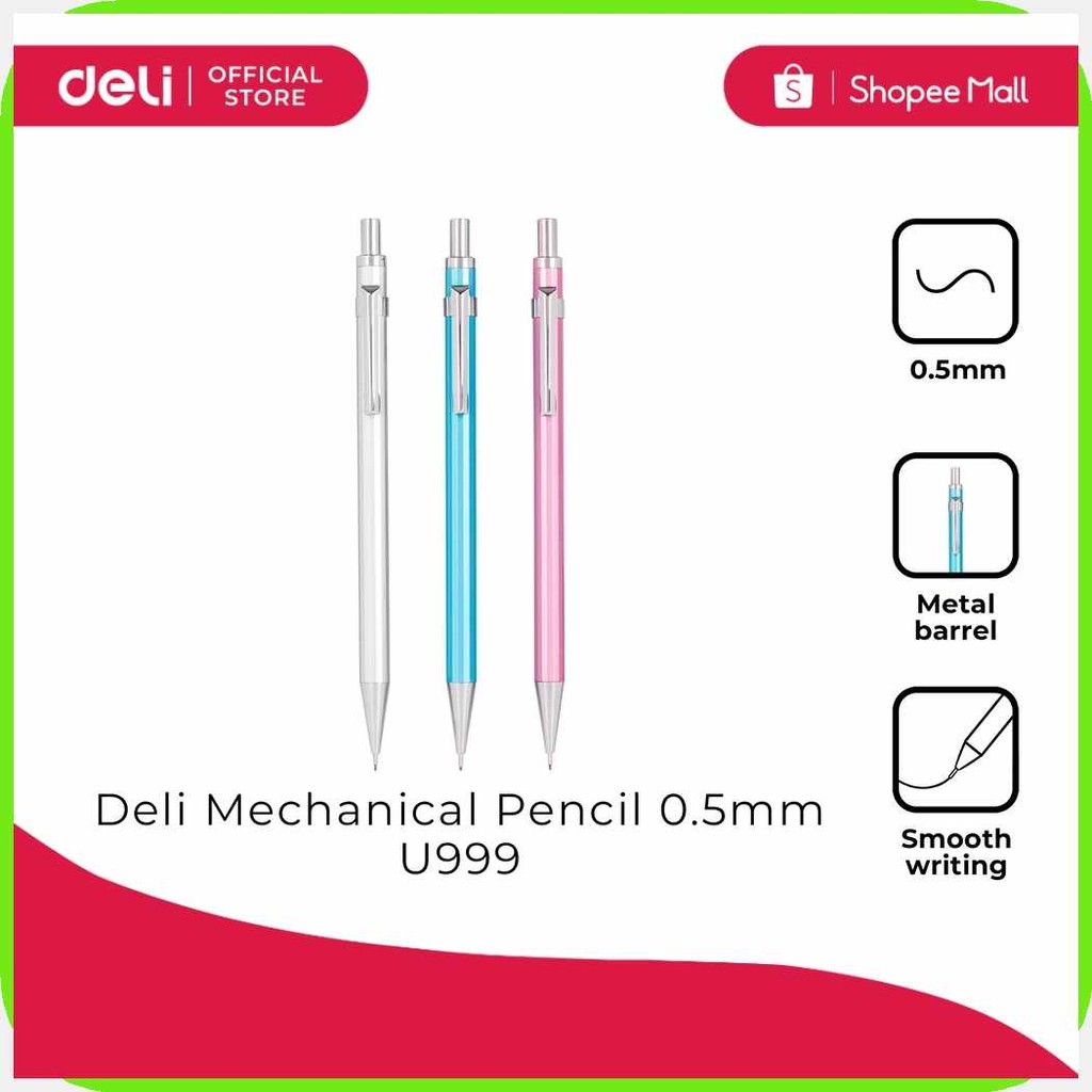 Deli U999 Mechanical Pencil 0.5mm [79U999] | Shopee Philippines