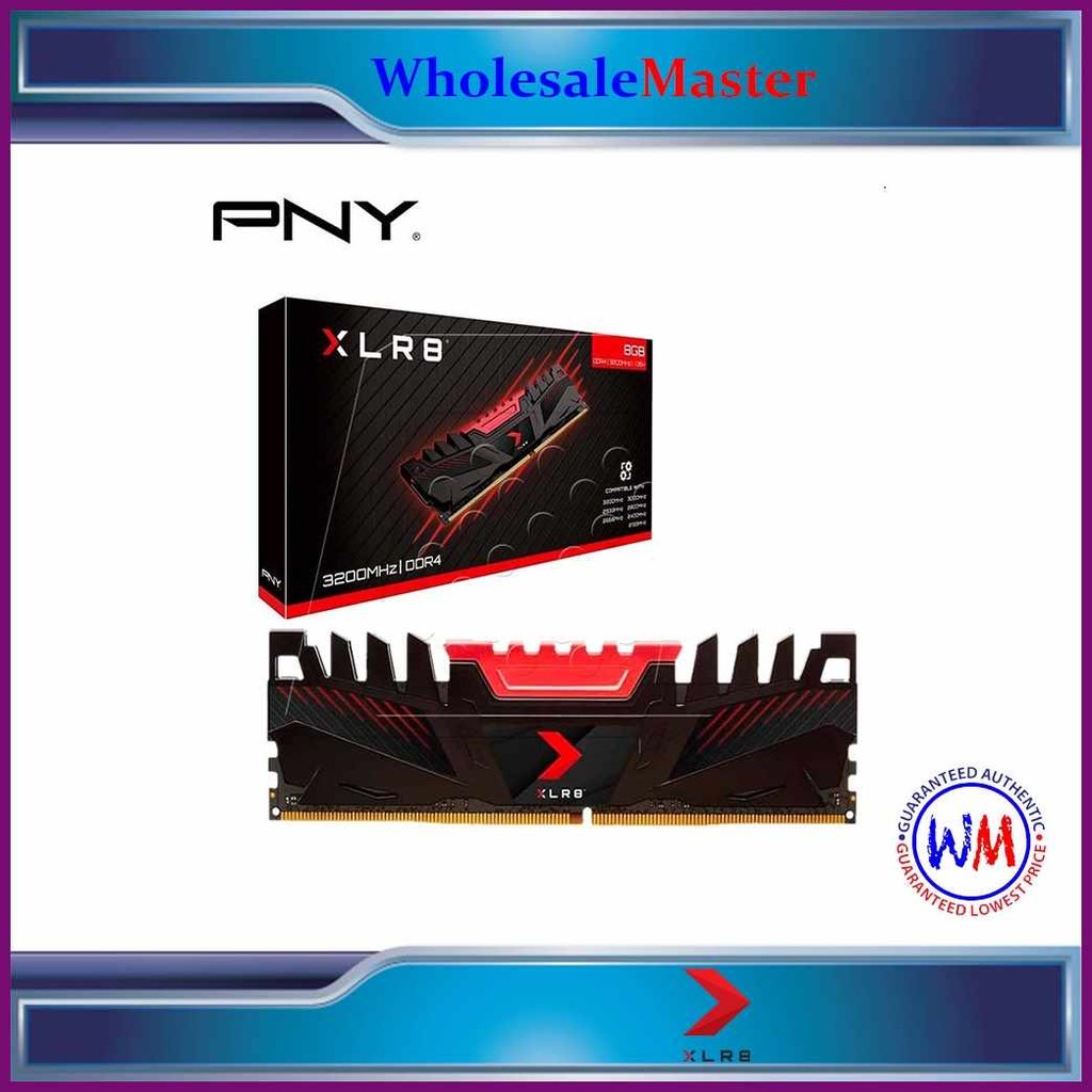 PNY XLR8 DDR4 3200MHz Desktop Memory 8GB - Single (MD8GD4320016XR ...