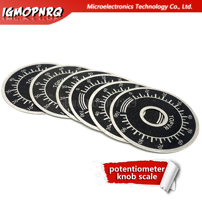 20pcs 0-100 WTH118 potentiometer knob scale digital scale can be ...