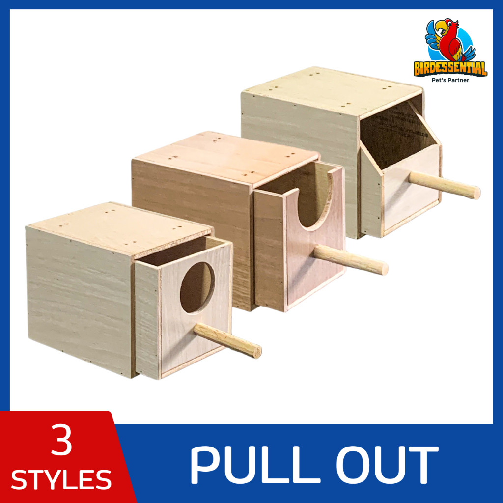 Pull out nest box for small birds parakeets, finches, goldian | Shopee ...