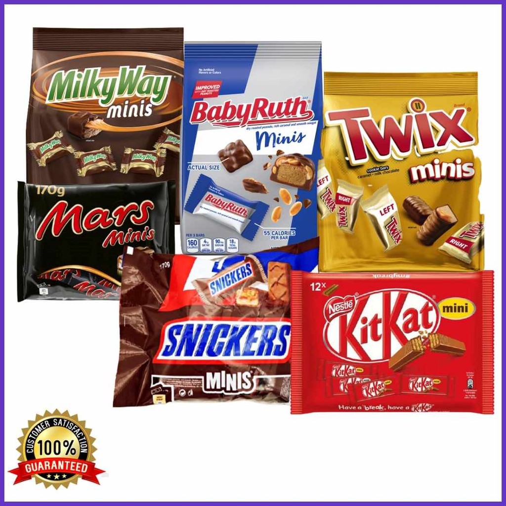 CHOCOLATE$n{MINIS$e'PACK!gi[BABYRUTH/KITKAT/MILKYWAY/MARS/SNICKERS/TWIX ...